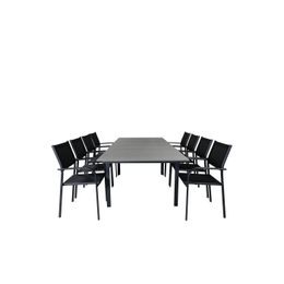 ebuy24 Garten-Essgruppe Levels Gartenset Tisch 100x160/240cm und 8 Stühle