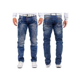 Cipo & Baxx Cipo & Baxx 5-Pocket-Jeans Hose BA-C0768 W33/L30 (1-tlg) mit Destroyed Effekten und Zippern