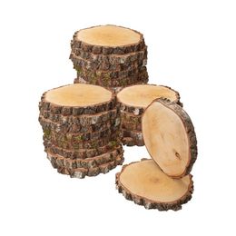 matches21 HOME & HOBBY matches21 HOME & HOBBY Bastelnaturmaterial Grosse Baumscheiben 25 Stk. Dekoholz Holzscheiben Holzplatten 30 cm