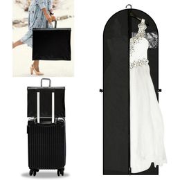 HIBNOPN Kleidersack Kleidersack 180 cm Anti-Staub für Hochzeitskleid mit reißverschluss