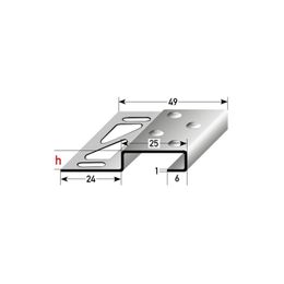 PROVISTON Treppenkantenprofil 1 x 6 x 49 x 2500mm Fliesenprofil Winkel Alu eloxiert Edelstahl