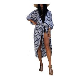 ZWY Strandkleid Leichte Strickjacke Strandkleid Sommerkleid Morgenmantel Nachtwäsche