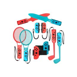 Jioson 10-in-1 Switch Spiele Zubehör Sets für Nintendo Sports Controller Switch-Controller (Geeignet für Erwachsene und Kinder