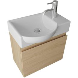 Alpenberger Badmöbel-Set - Gäste WC Waschbecken mit Unterschrank 45 cm Breit
