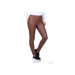 Aurela Damenmode Lederhose Warme Kunstlederleggings gefütterte Lederleggings für Damen (1-tlg) auch in großen Größen erhältlich