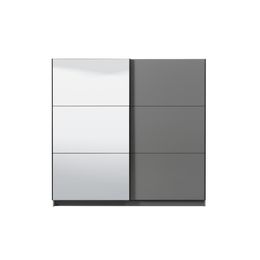 Schwebetürenschrank Inosign "Sierra" Schränke Gr. B/H/T: 217 cm x 210 cm x 62,5 cm, Mit Spiegeltür, grau (graphite grau) Schwebetürenschränke und Schiebetürenschränke