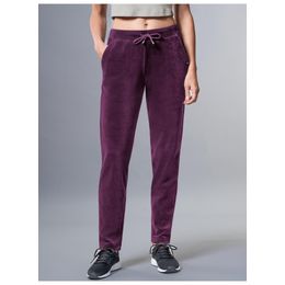 Jerseyhose TRIGEMA "TRIGEMA Nicki Hose" Gr. L, US-Größen, lila (aubergine) Damen Hosen Jerseyhosen