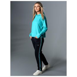 Sweatshirt TRIGEMA "TRIGEMA Bequemes Basic Homewear Set" Gr. L, grün (mint) Damen Sweatshirts