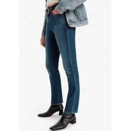 Levi's High-waist-Jeans LEVI'S "724 HIGH RISE STRAIGHT" Gr. 27, Länge 32, blau (shine on diamond) Damen Jeans High-Waist-Jeans