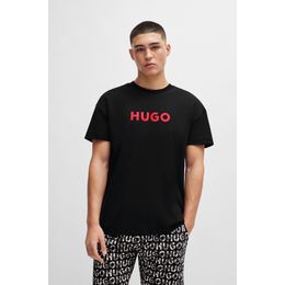 Pyjama HUGO UNDERWEAR "Camo Logo Short Set" Gr. L (52), schwarz (black001) Herren Homewear-Sets Pyjamas