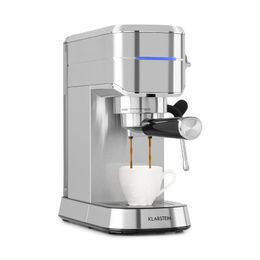 Klarstein Futura Espressomaker 20 bar 1450 Watt 20 bar Wassertank: 1,25 Liter rostfreier Edelstahl Silber