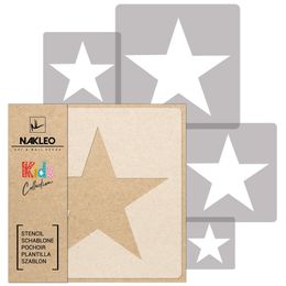 Nakleo KINDER Wiederverwendbare Kunststoff-Schablonen (5 Stück) // STERN – STAR