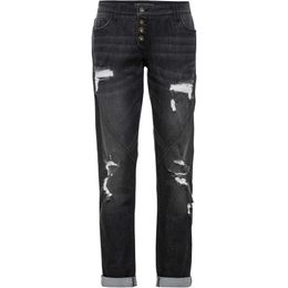 bonprix Boyfriend-Jeans Destroyed mit recyceltem Polyester