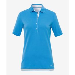 Brax Damen Poloshirt Style CLEO, Hellblau, Gr. 36