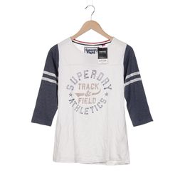 Superdry Damen Langarmshirt, weiß