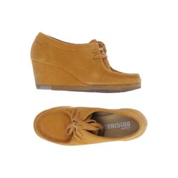 Clarks Damen Halbschuh, orange, Gr. 35.5