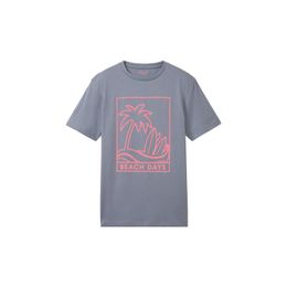 Tom Tailor Jungen T-Shirt mit Print, grau, Motivprint, Gr. 152