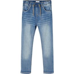 name it® Jeanshose, Tunnelzug, für Kinder, blau, 128