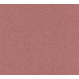 A.S. Création A.s.creations - a.s. Creation Linen Style 366351 Vliestapete Einfarbig 0.53 m x 10.05 m Rot - Rot