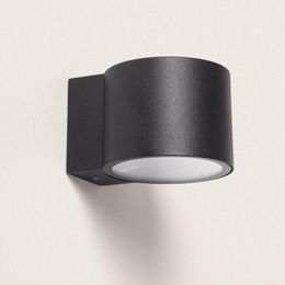LEDKIA LED-Wandleuchte Aussen 6W Aluminium Kudu Warmweiß No Flicker Schwarz Matt