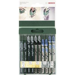 Bosch Accessories 2609256746 10tlg. Stichsägeblatt-Set T-Schaft T 101 B (2x), T 144 D (2x), T 119 BO