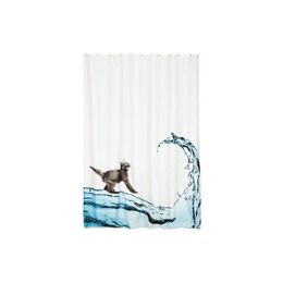 Anti-Schimmel Duschvorhang Cat, Textil (Polyester), 180 x 200 cm, waschbar, Mehrfarbig, Polyester mehrfarbig - mehrfarbig - Wenko