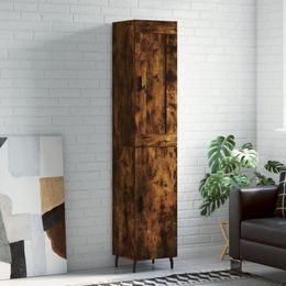 MAISONCHIC Sideboard Wohnzimmer-Anrichte,Highboard Räuchereiche 34,5x34x180 cm Holzwerkstoff FSW27773