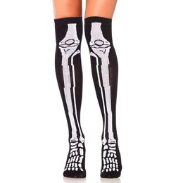 Leg Avenue Overknees mit Skelett-Aufdruck