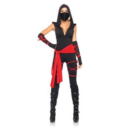 Leg Avenue Ninja-Catsuit mit Kapuze, 5 Teile