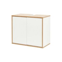 Fackelmann Waschbeckenunterschrank FINN / Badschrank mit Push-to-Open / Maße (B x H x T): ca. 60 x 50 x 30,5 cm / Schrank fürs Bad mit 2 Türen /