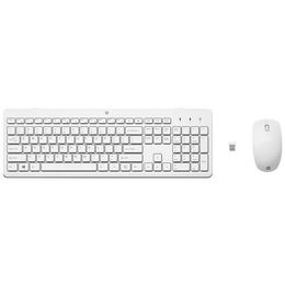 HP 230 Kabellos Tastatur, Maus-Set Deutsch, QWERTZ Weiß