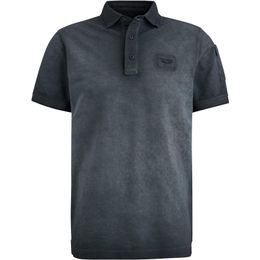 PME-Legend PME LEGEND Poloshirt, Used-Look, Logo-Brustpatch, für Herren, grau, XL