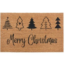 Fußmatte Mix Mats Kokos Christmas Trees, Hanse Home, rechteckig, Höhe: 15 mm, Weihnachten, Schmutzfangmatte, Outdoor, Rutschfest, Innen, Kokosmatte, braun