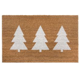 Fußmatte Mix Mats Kokos Pine Trees, Hanse Home, rechteckig, Höhe: 15 mm, Weihnachten, Schmutzfangmatte, Outdoor, Rutschfest, Innen, Kokosmatte, braun