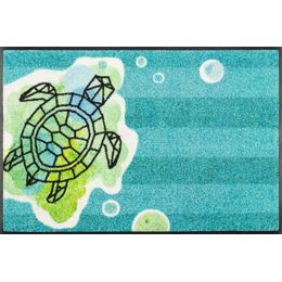 Fußmatte Turtle Splash, wash+dry by Kleen-Tex, rechteckig, bunt