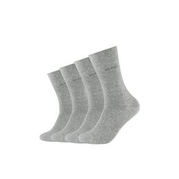 Camano Socken (Packung, 4-Paar) Mit verstärktem Fersen- und Zehenbereich, grau