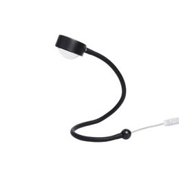 lightme Tischleuchte Powerlens Snake, schwarz, Flexarm