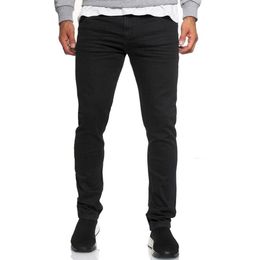 Rusty Neal Straight-Jeans MELVIN im klassischen 5-Pocket-Stil, schwarz