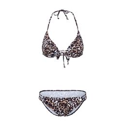 Lascana Bikini Damen Gr&ouml;&szlig;e XS ecru / braun / schwarz