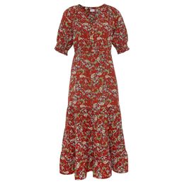 Lascana Kleid Damen Gr&ouml;&szlig;e 42 rostrot Sommerkleid