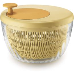 Guzzini Salatschleuder Spin&Store zum Waschen & Schleudern von Salat & Blattgemüse 26 cm Gelb