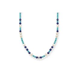 Thomas Sabo Perlenkette mit Blauen Steinen und Perlen