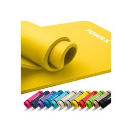 POWRX Yogamatte Gymnastikmatte inkl. Trageband + Tasche + GRATIS Übungsposter
