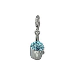 SilberDream Charm-Einhänger SilberDream hellblau Charm Sektkühler