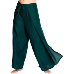 PANASIAM Relaxhose Sunshine Pants Wickelhose einfarbig – natürliche Viskose Palazzohose langer Boho Hosenrock Haremshose Pareo Hose