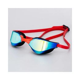 RefinedFlare Schwimmbrille stilvolles galvanisiertes Design mit praktischer Aufbewahrungsbox