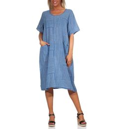 Mississhop Sommerkleid Baumwollkleid 100 % Baumwolle Casual Shirtkleid Strandkleid M.377