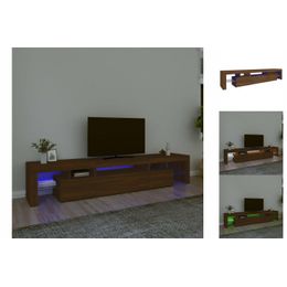 vidaXL TV-Schrank TV-Schrank mit LED-Leuchten Braun Eichen-Optik 215x36