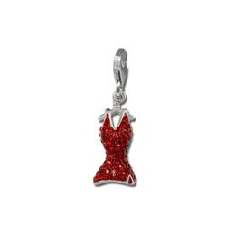 SilberDream Charm-Einhänger SilberDream rot Charm Kleid Zirkonia 925