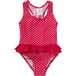 Playshoes Badeanzug 'PUNKTE' M&auml;dchen Gr&ouml;&szlig;e 98/104 rot / wei&szlig;